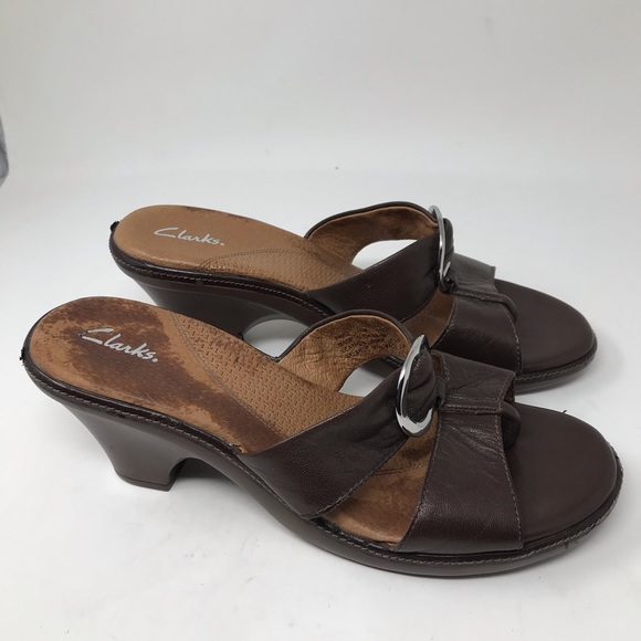 Clarks | Shoes | Clarks Womens Open Toe Leather Sandals | Poshmark
